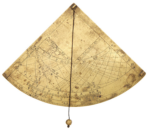 Bonhams : brass Gunter quadrant.