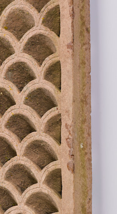 Bonhams : Two North Indian sandstone jali screens