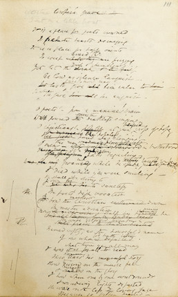 Bonhams : BROWNING, ELIZABETH BARRETT. 1806-1861. Autograph Manuscript ...