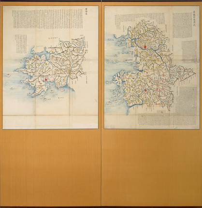 Bonhams : A ten-panel map screen of Korea Joseon Dynasty (1392-1897 ...
