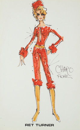 Bonhams : A pair of Charo costume designs by Ret Turner