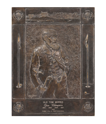 Bonhams : AN 'OLD TOM MORRIS OPEN CHAMPION' WALL PLAQUE