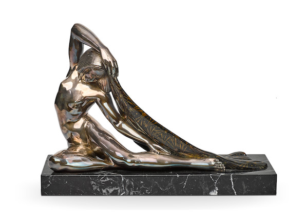 Bonhams : Raymonde Guerbe (French, 1894-1995) An Art Deco cold painted ...