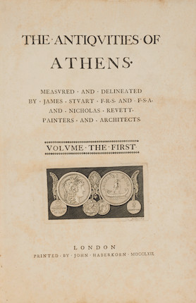 Bonhams : STUART, JAMES, AND NICHOLAS REVETT. The Antiquities of Athens ...