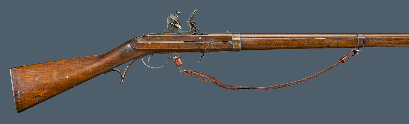 Bonhams : A fine U.S. Model 1819 Type 2 Hall breechloading flintlock rifle