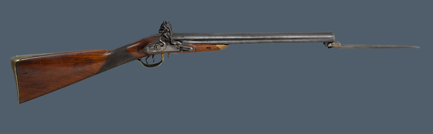 Bonhams : An English double barreled flintlock coach gun by Bond