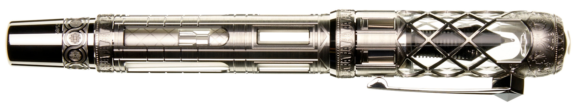 Bonhams : MONTBLANC Musée du Louvre 18K White Gold Skeleton Limited ...