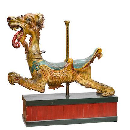 Bonhams : An English carved and painted carousel dragon Anderson ...