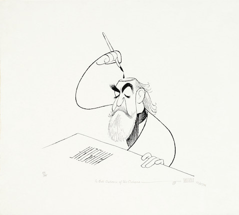 Bonhams : An Al Hirschfeld self-portrait lithograph inscribed to Robert ...