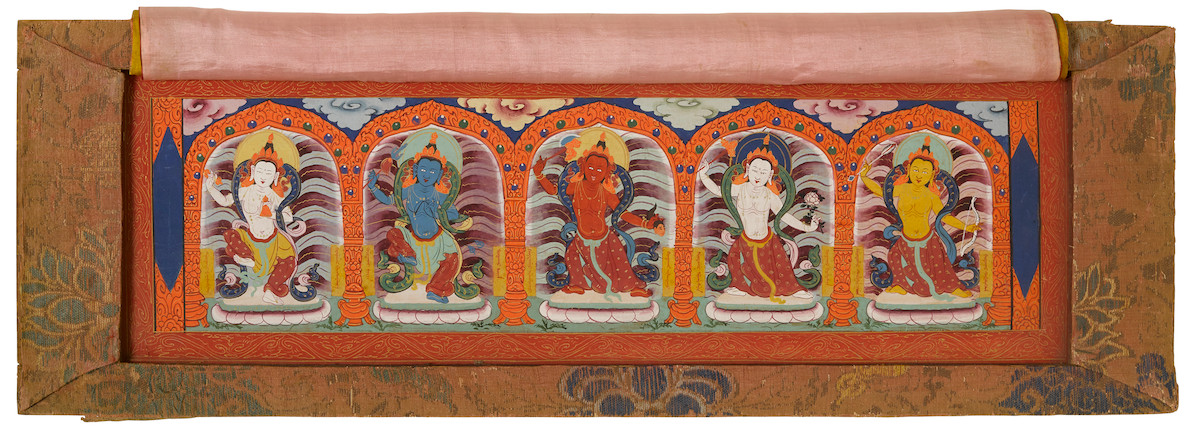Bonhams : SIX ILLUSTRATED FOLIOS FROM A KANGYUR QING DYNASTY, 18TH CENTURY