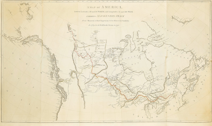 Bonhams : MACKENZIE, ALEXANDER. 1763-1820. Voyages From Montreal, On ...