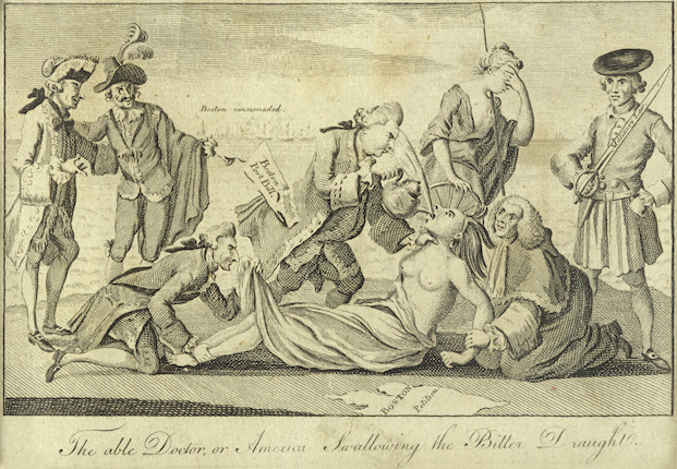 Bonhams : REVOLUTIONARY WAR. The Able Doctor, or America Swallowing the ...