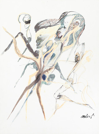 Bonhams : A Miles Davis figural drawing