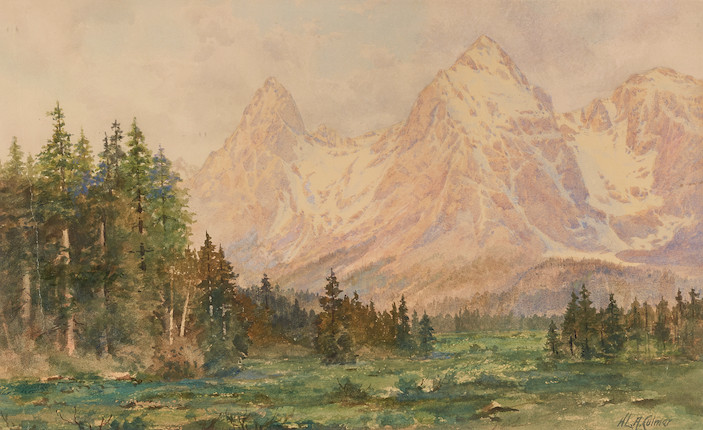 Bonhams : Henry Lavender Adolphus Culmer (1854-1914) The Three Tetons ...