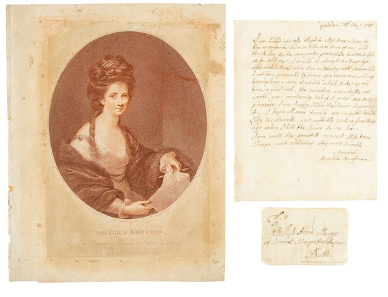 Bonhams : KAUFFMAN, ANGELICA. 1741-1807. Autograph Letter Signed ...