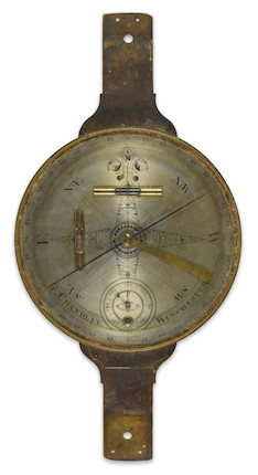 Bonhams : Goldsmith Chandlee SURVEYOR'S Compass. Glazed Brass ...