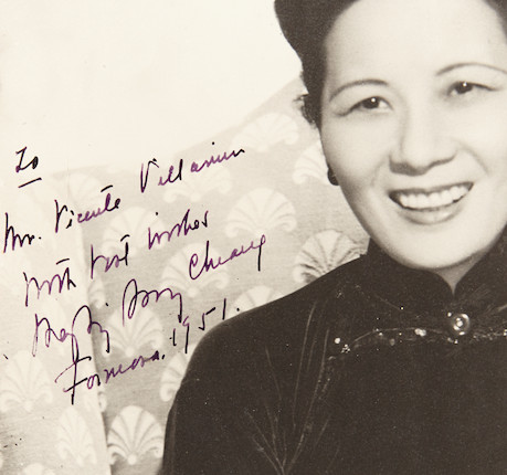 Bonhams : SOONG MEILING, MADAME CHIANG KAI-SHEK. 1897-2003. Photograph ...