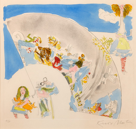 Bonhams : Knox Martin (born 1923); Alice in Wonderland Two Etchings;
