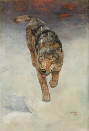 Bonhams : John Trivett Nettleship (British, 1847-1902) A wolf on the ...