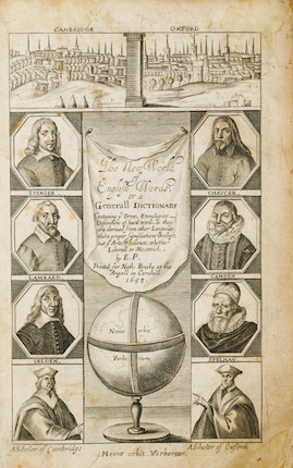 Bonhams : PHILLIPS, EDWARD. 1630-1696. The New World of English Words ...