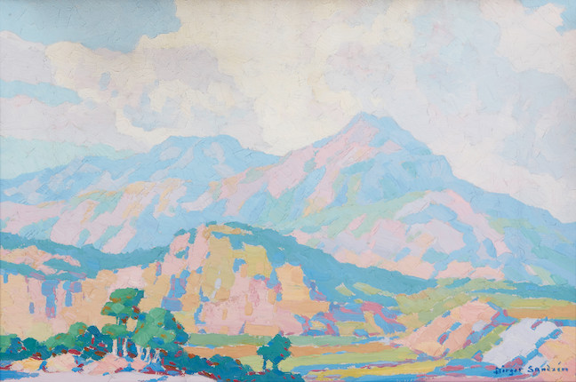 Bonhams : Birger Sandzén (1871-1954) Colorado Foothills 12 x 18in