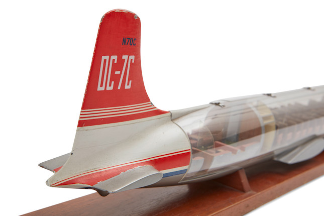 Bonhams : DOUGLAS DC-7C SEVEN SEAS. CONTRACTOR'S CUTAWAY MODEL, 8 x 24 ...
