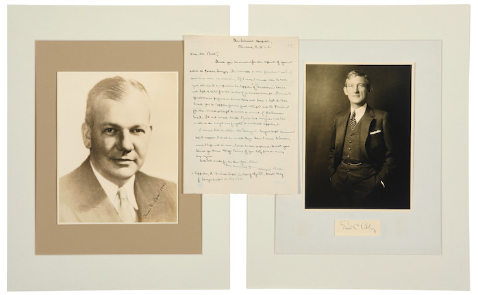 Bonhams : CUTLER, ELLIOTT. 1888-1947. AND CLAUDE S. BECK. 1894-1971 ...