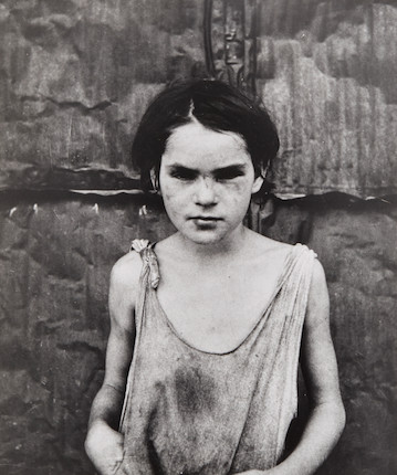 Bonhams : Dorothea Lange (1895-1965); Small girl in rags, damaged child ...