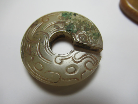 Bonhams : TWO JADE ARCHAIC CARVINGS Western Zhou and Late Shang/early ...