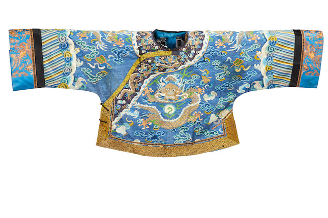 Bonhams : A CHINESE woman's Kesi silk riding jacket, MAGUA Early 19th ...