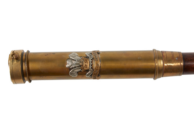 Bonhams An English Brass Mounted Cane With Compass