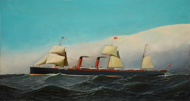 Bonhams : Antonio Nicolo Gasparo Jacobsen (1850-1921) The S.S. Servia ...