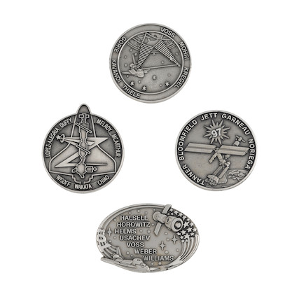 Bonhams : SPACE SHUTTLE ROBBINS SILVER MEDALLION GROUP STS 99, 101, 92 ...
