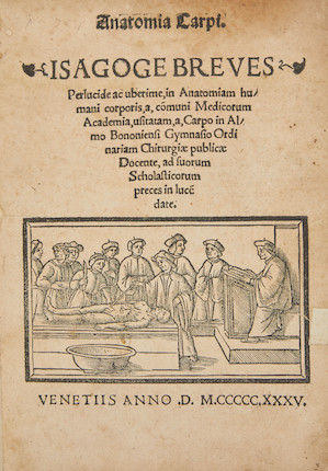 Bonhams : BERENGARIO DA CARPI. 1470-1550. Isagoge breves perlucide ac ...