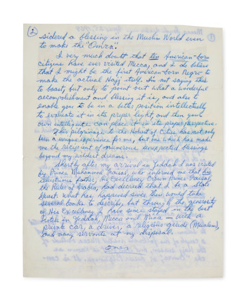 Bonhams : MALCOLM X. 1925-1965. (EL-HAJJ MALIK EL-SHABAZZ). Autograph ...