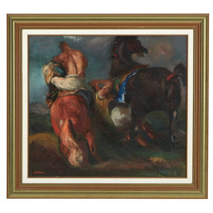 Bonhams : Jon Corbino (1905-1964) Horses and Rider 18 x 20in framed 23 ...