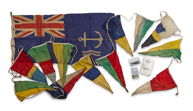 Bonhams : DUNKIRK A COLLECTION OF FLAGS FROM THE LITTLE SHIP PADDLE ...