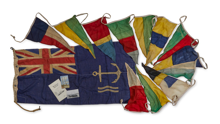 Bonhams : DUNKIRK A COLLECTION OF FLAGS FROM THE LITTLE SHIP PADDLE ...