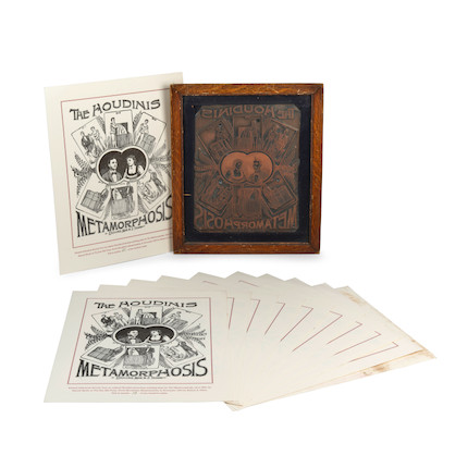 Bonhams : EARLY HOUDINI COPPERPLATE FOR METAMORPHOSIS ADVERTISEMENT ...
