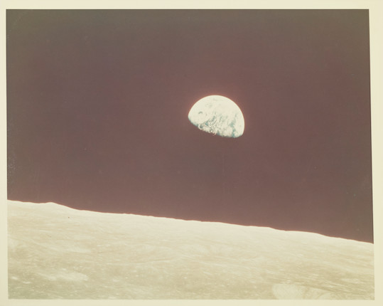 Bonhams : APOLLO 8 EARTHRISE ANDERS, WILLIAM. Vintage chromogenic color ...