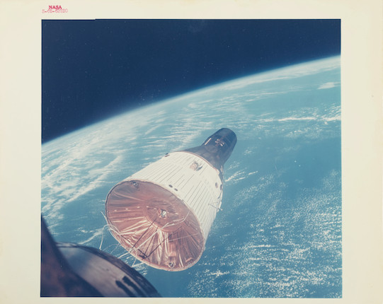 Bonhams : GEMINI 6A/7 NASA RED NUMBER PHOTOGRAPH FIRST CREWED SPACE ...
