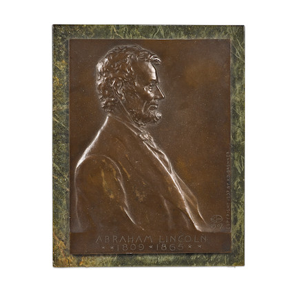 Bonhams : LINCOLN PORTRAIT RELIEF BY THE DESIGNER OF THE PENNY. BRENNER ...