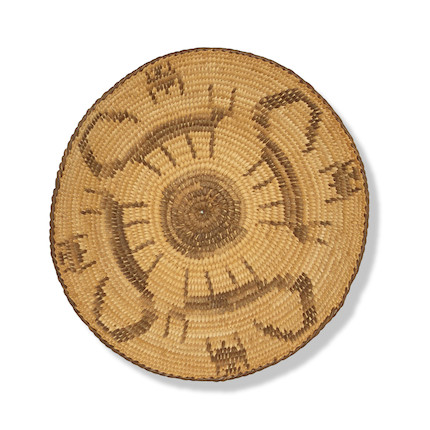 Bonhams : An Akimel O'odham (Pima) pictorial tray