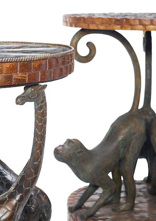 Bonhams : TWO MAITLAND-SMITH MONKEY TABLES AND A GIRAFFE TABLE