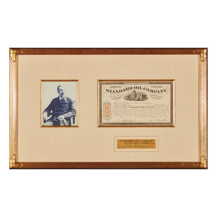 Bonhams : ROCKEFELLER ISSUES STOCK TO HIS BROTHER. ROCKEFELLER, JOHN ...