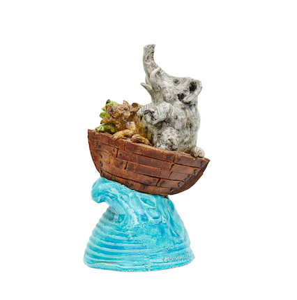 Bonhams : DAVID JAMES GILHOOLY (1943-2013) Ark of the Animals1987glazed ...