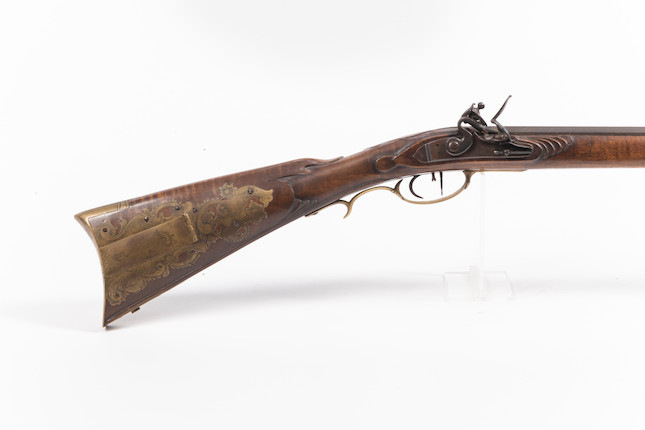 Bonhams Skinner : Reproduction Flintlock Long Rifle