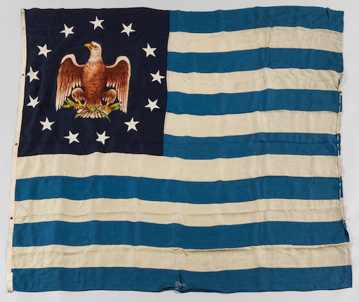 Bonhams Skinner : Reproduction 19th Century Massachusetts Militia Flag
