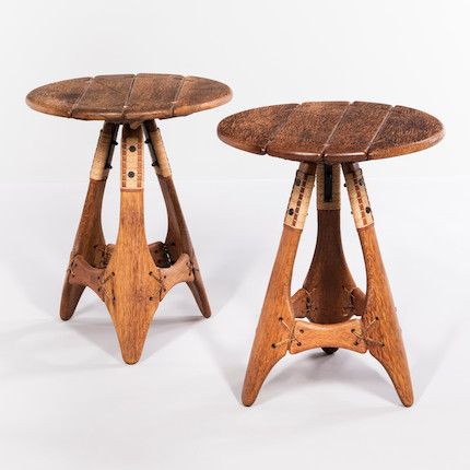 Bonhams Skinner : Pair of Pacific Green Navajo Rocket Tables, Fiji ...