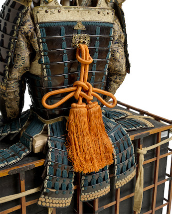 Bonhams : A FINE BLACK-LACQUER ARMOR WITH A MYŌCHIN-SCHOOL KABUTO Edo ...